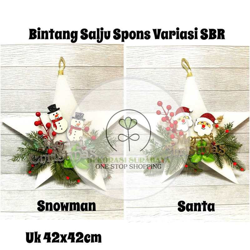 Jual Dekorasi Natal Bintang Foam Salju Putih Variasi SBR | Shopee Indonesia