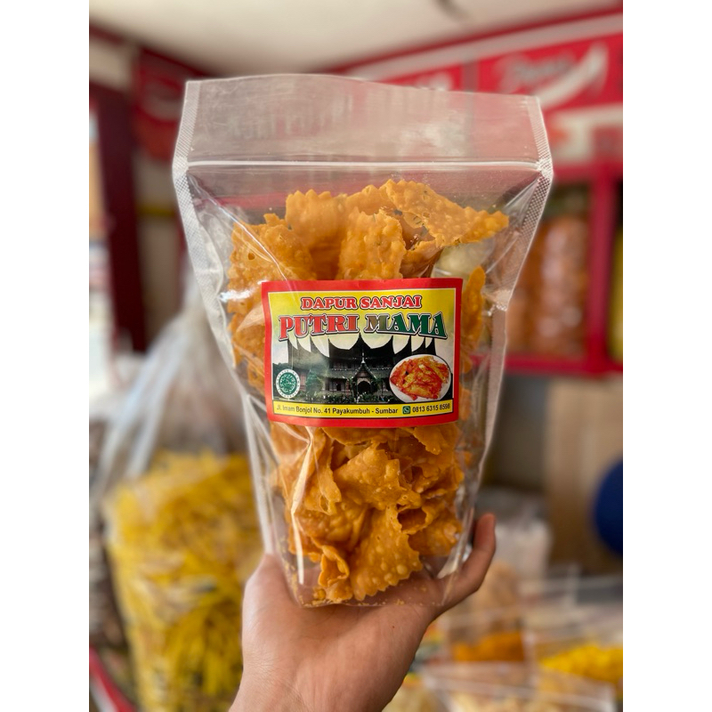 Jual KERUPUK PANGSIT PEDAS / KUE BAWANG PEDAS (200gr) - kerupuk pangsit ...