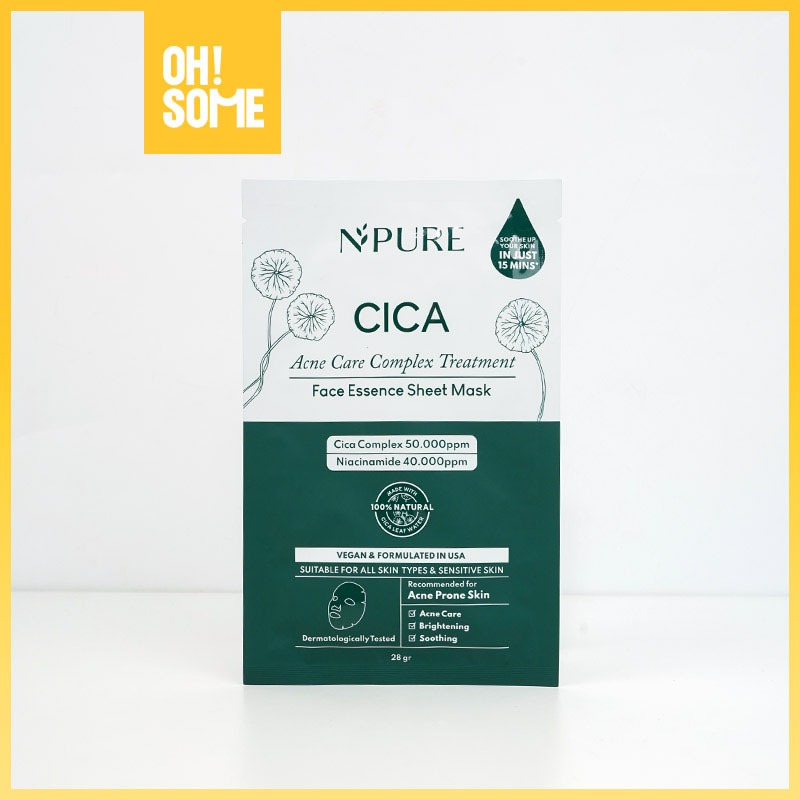 Jual OHSOME-NPURE·Centella Asiatica Sheet Mask 28g | Shopee Indonesia