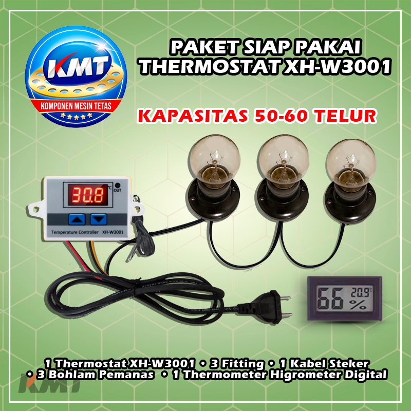 Jual Paket Siap Pakai XH-3F-THD Termostat Thermostat XH W-3001 Mesin Tetas Penetas Telur KMT ...