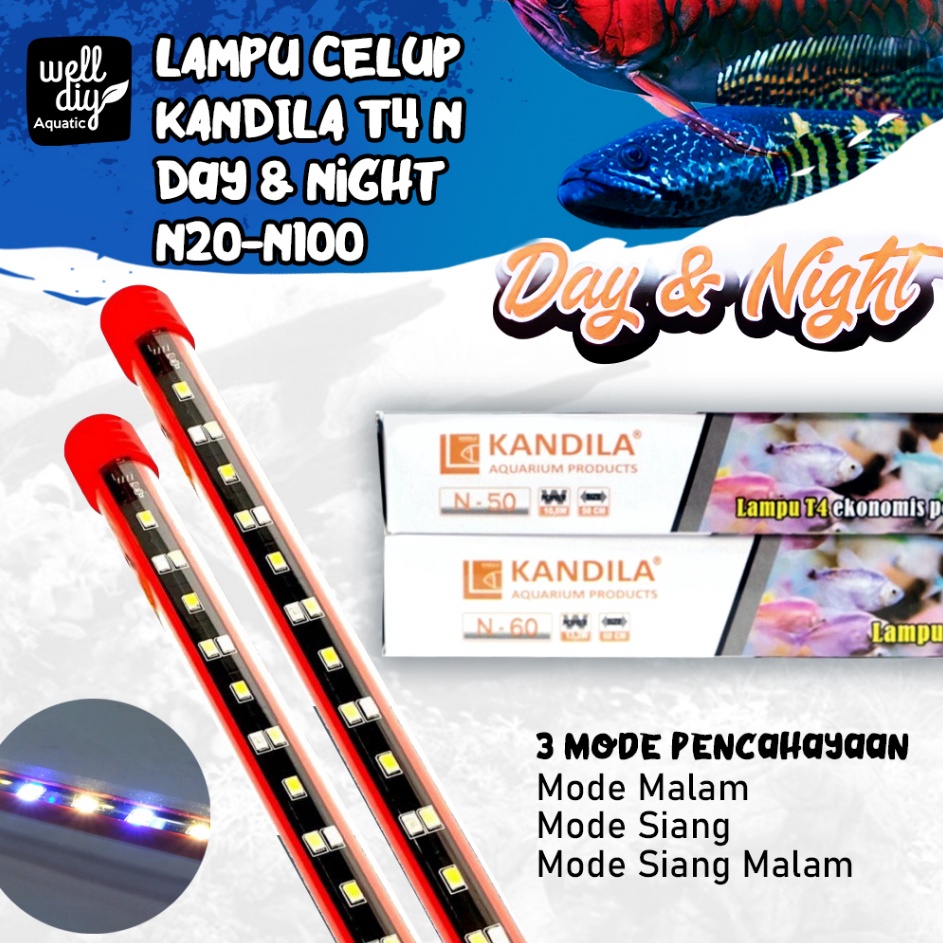 Jual Produk Laris Lampu Celup Kandila T4 N Day and Night Aquarium Ikan Channa Koki Arwana ...