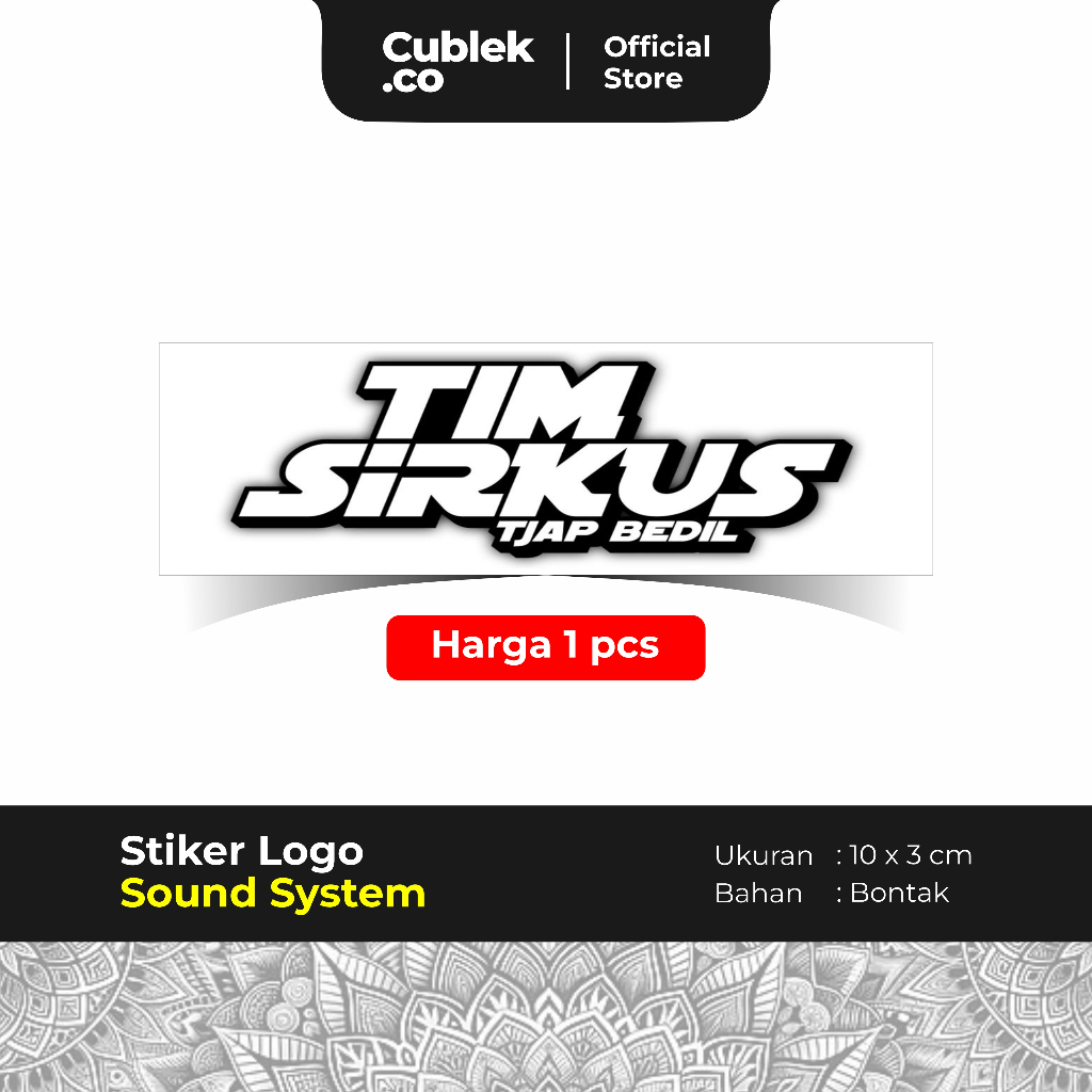Jual Stiker TIM SIRKUS PUTIH (Bahan Bontak) | Shopee Indonesia