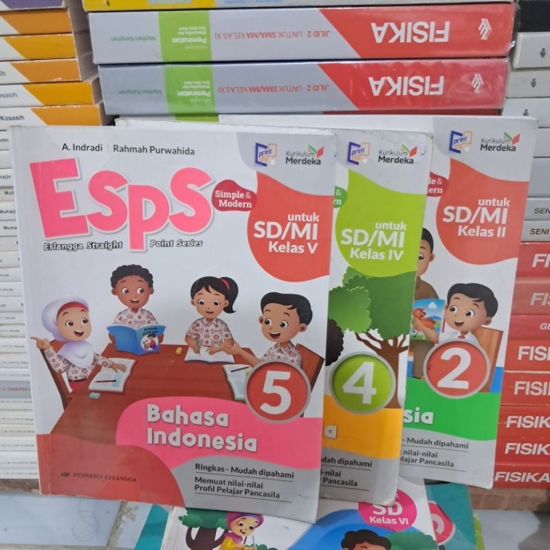 Jual buku bekas kurikulum merdeka ESPS BAHASA INDONESIA UNTUK SD/ MI KELAS 2,3,4,5 ERLANGGA ...