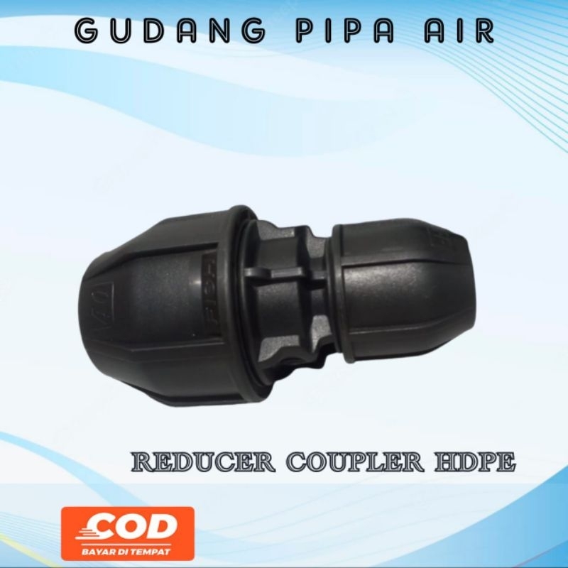 Jual sambungan pipa hdpe reducer coupler 63 mm x 40 mm atau 2 inch ke 1 ...