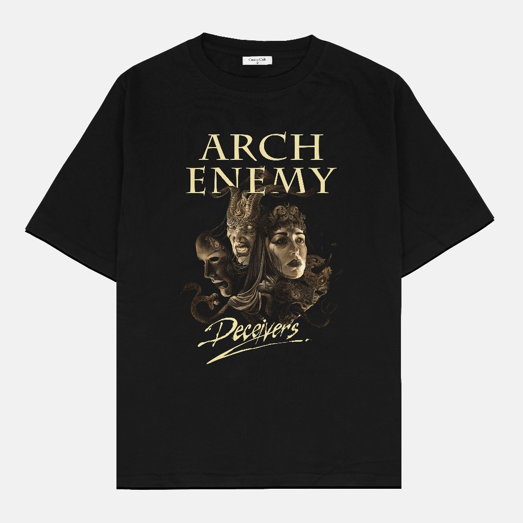 Jual Kaos Band Arch Enemy Deceivers Black Tshirt Cotton Combed | Shopee Indonesia