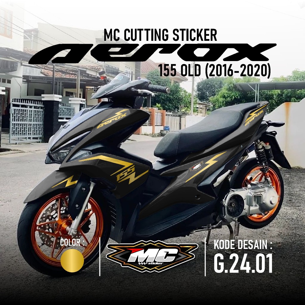 Jual ( COD ) Cutting Stiker Striping Variasi AEROX 155 2016 2017 2018 ...