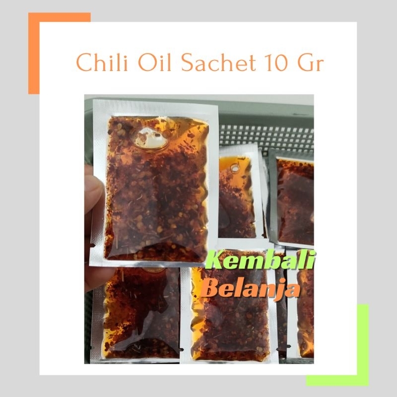 Jual Chili Oil Sachet 10 Gram/ Minyak Cabe Pedas Enak/ Chili Oil Pedas ...