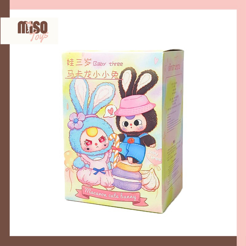 Jual MISOTOYS - BABY THREE V3 Macaron Cute Bunny Vinyl-face Plush ...