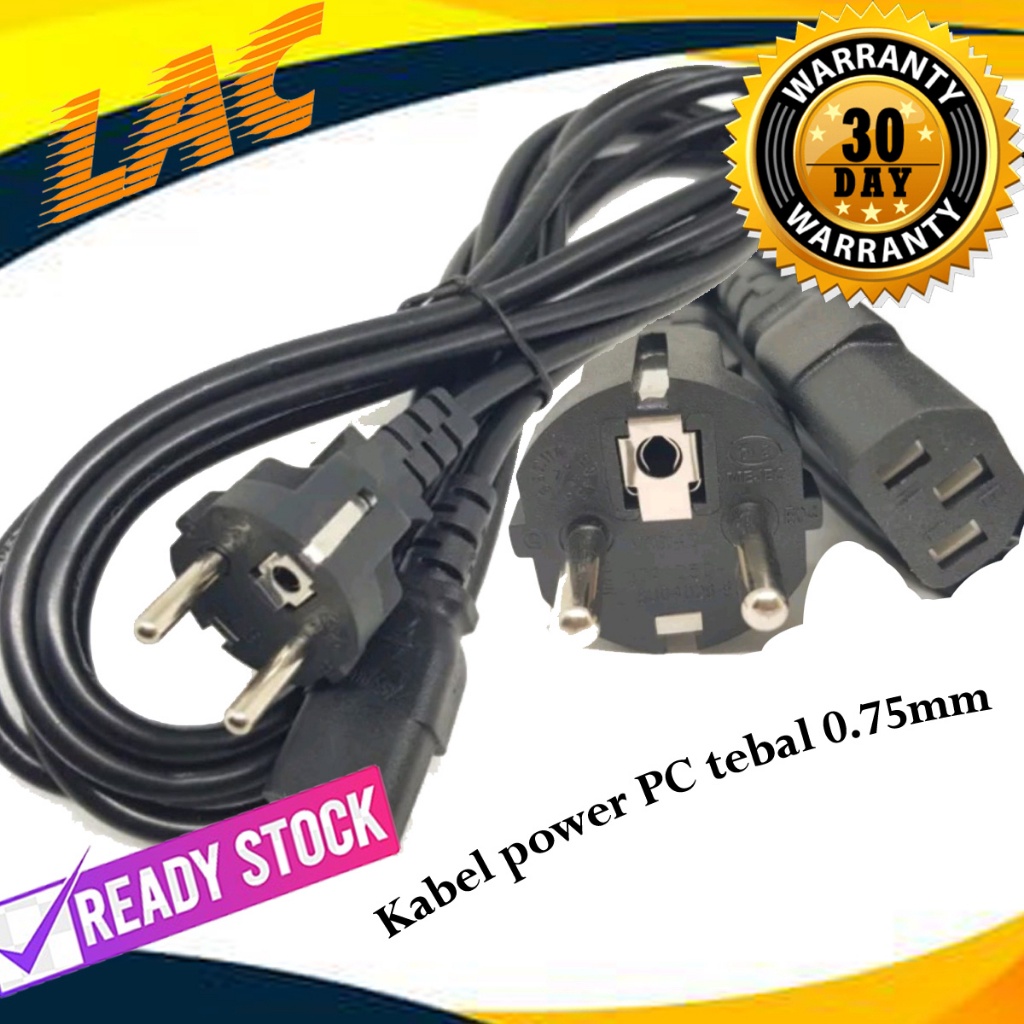 Jual Kabel Power U Kabel Power PC 15M Kabel Power Computer Tebal 75mm ...