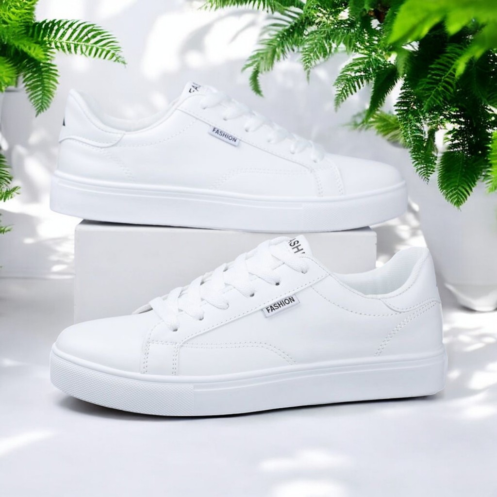Jual Ssepatu Full White Premium / Sneakers Pria Wanita Kekinian Sneaker ...