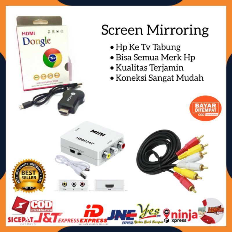 Jual PAKET LENGKAP ANYCAST MIRRNG DARI HP KE TV TABUNG ANYCASH DONGLE WIRELESS MIRACAST ...