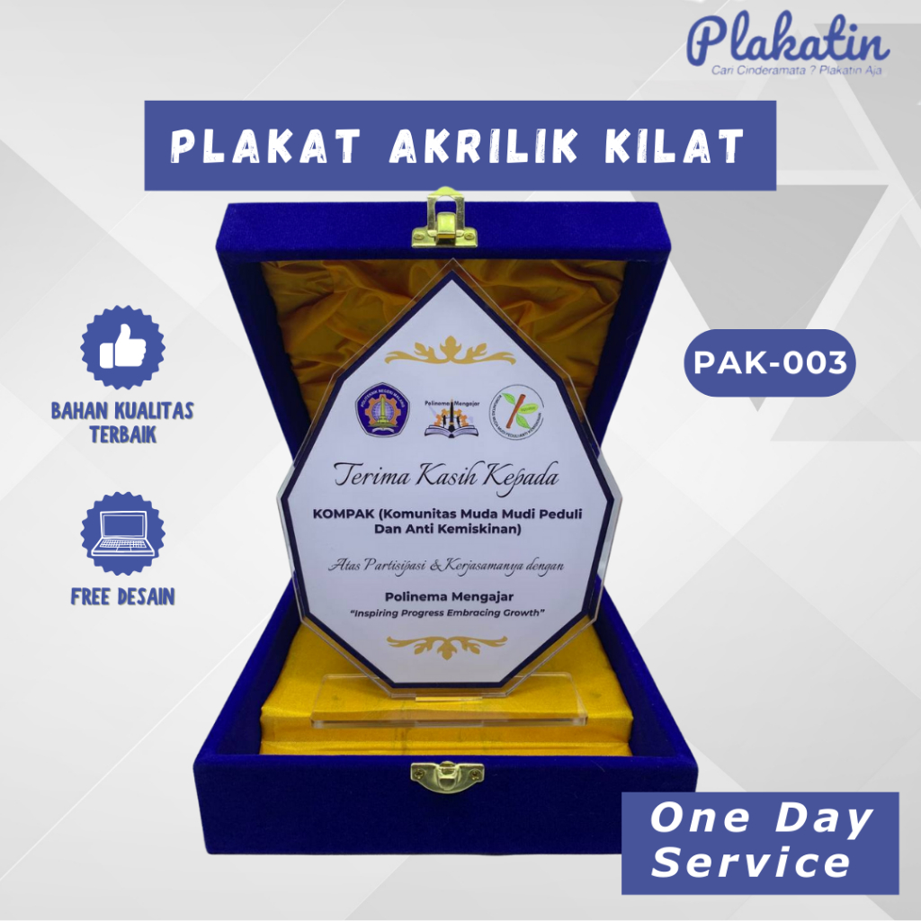 Jual [5mm] PLAKAT CUSTOM MAGANG 1 HARI JADI | Plakat Penghargaan ...