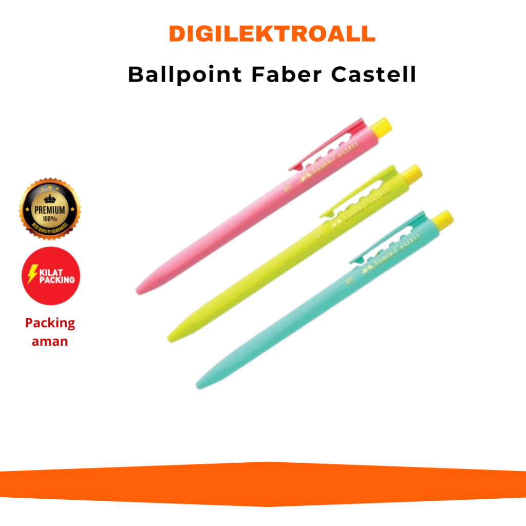 Jual Faber-Castell Ballpoint Pen P7 Pastel 0,7 Black Ink | Shopee Indonesia