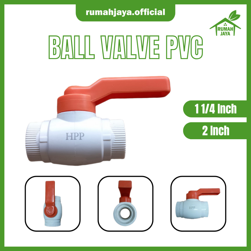 Jual RJO - Ballvalve / Ball Valve / Stop Kran PVC 1 1/4" 2" Inch / Stop Kran PVC HPP | Shopee ...