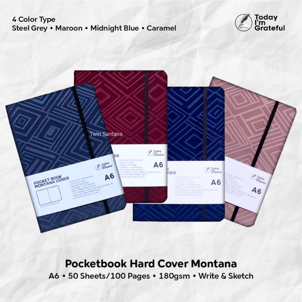 Jual Sketchbook Mini Pocket Book A6 Jurnal Hard Cover Montana 180gsm ...
