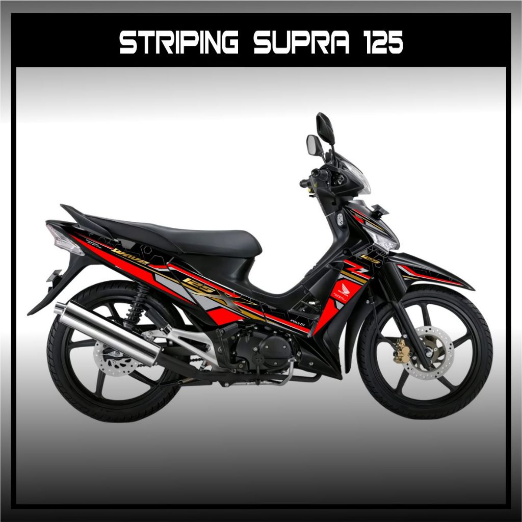 Jual STRIPING VARIASI HONDA SUPRA X 125 ( 2008 - 2012 ) / STIKER LIST ...