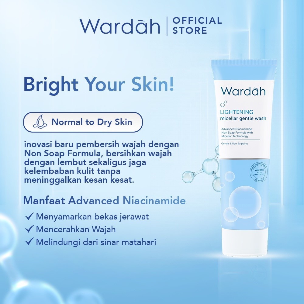 Jual Wardah Lightening Micellar Gentle Wash - Facial Wash dengan ...