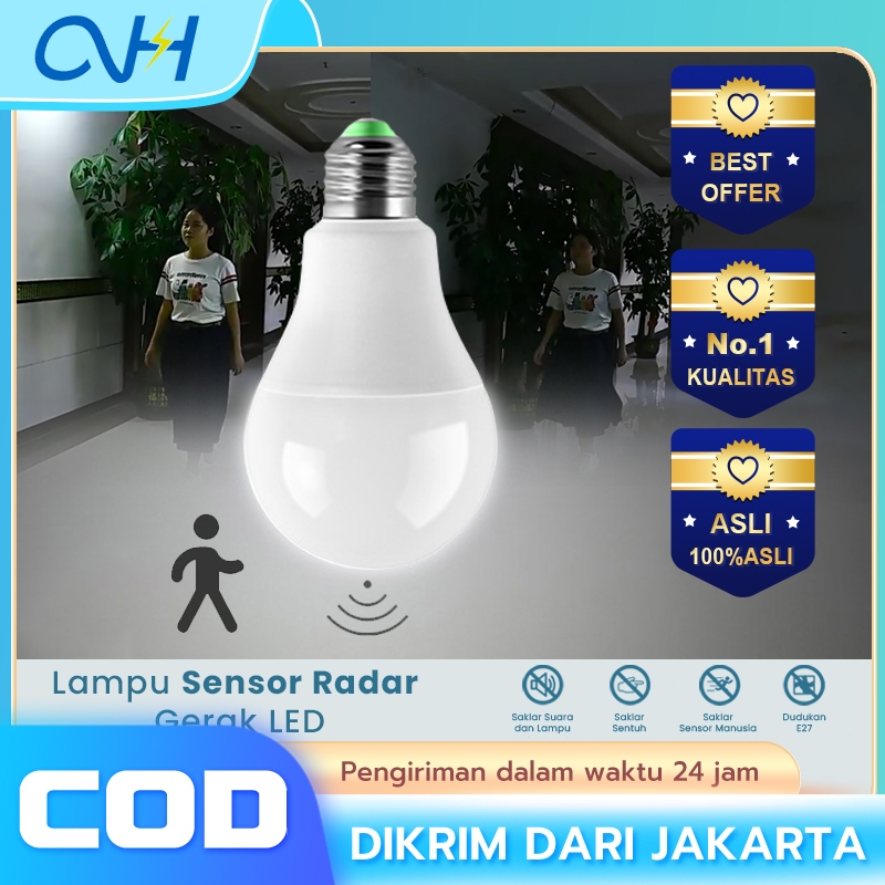 Jual 7W 12W 18W Fitting E27 Lampu Bohlam LED Sensor Gerak / Lampu ...