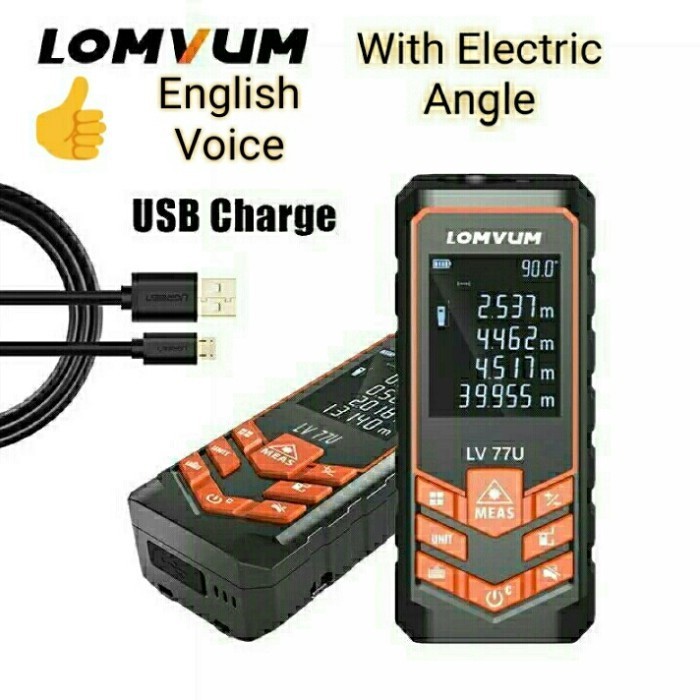 Jual Laser METER DISTANCE LOMVUM 50M Portable ALAT UKUR METERAN DIGITAL ...