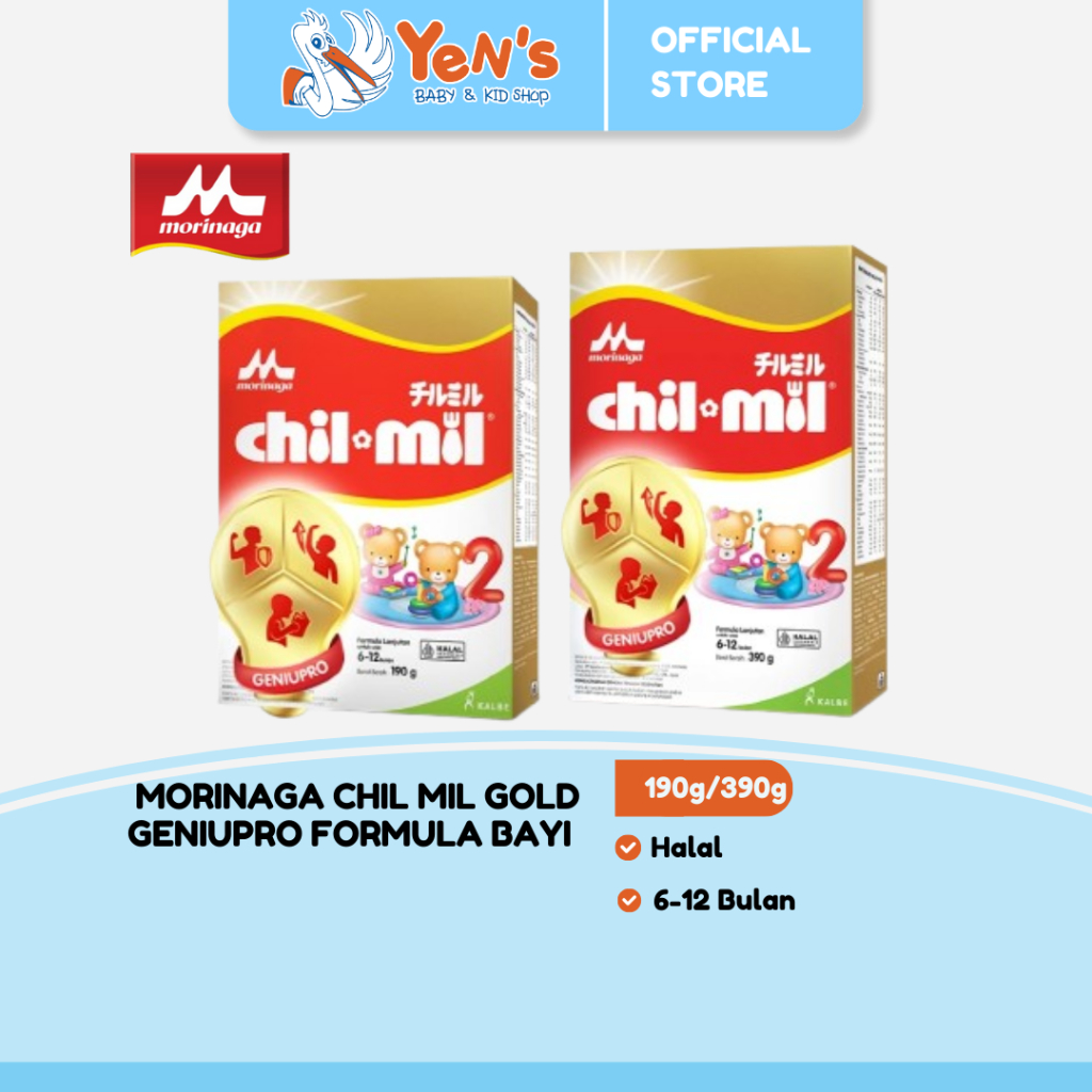 Jual Morinaga Chil Mil Gold Geniupro Formula Bayi Usia 6-12 Bulan 190g / 390g | Shopee Indonesia