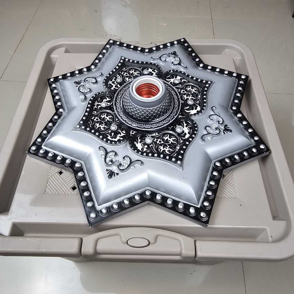Jual Fitting Ornamen lampu plafon pvc/gypsum 30cm kap lampu fleksibe ...