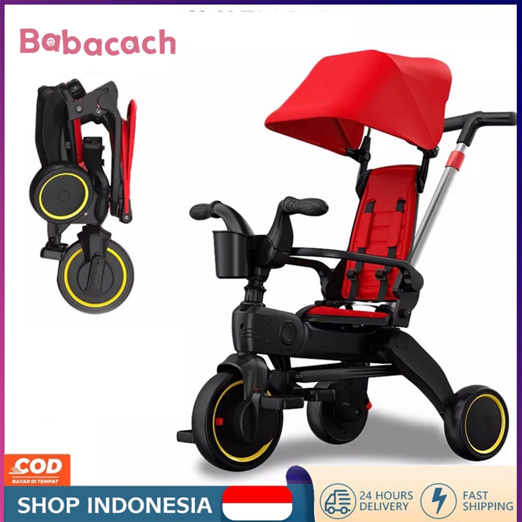 Jual BABACACH Sepeda Roda Tiga Tricycle Stroller Baby Sepeda Anak Lipat ...