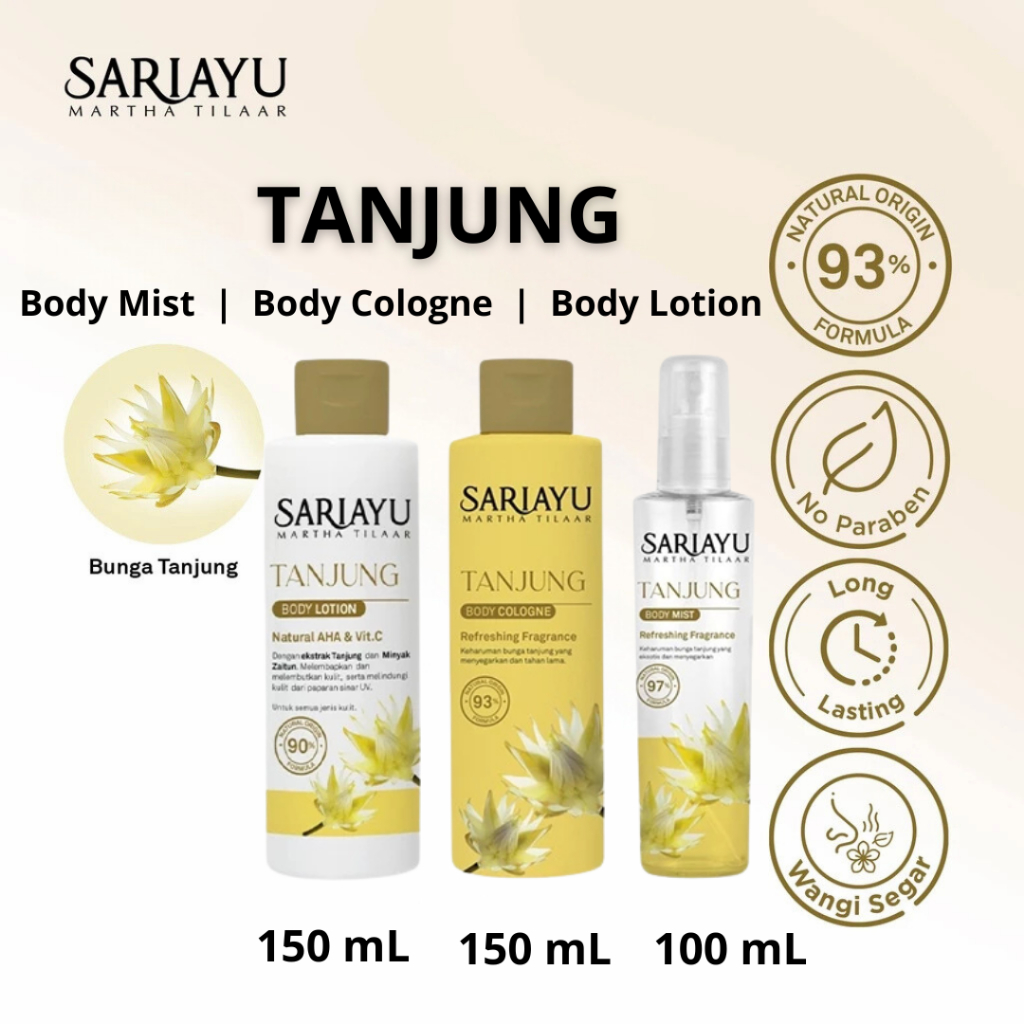 Jual WAWA - SARIAYU Tanjung Series | Body Lotion 150 mL | Body Cologne ...