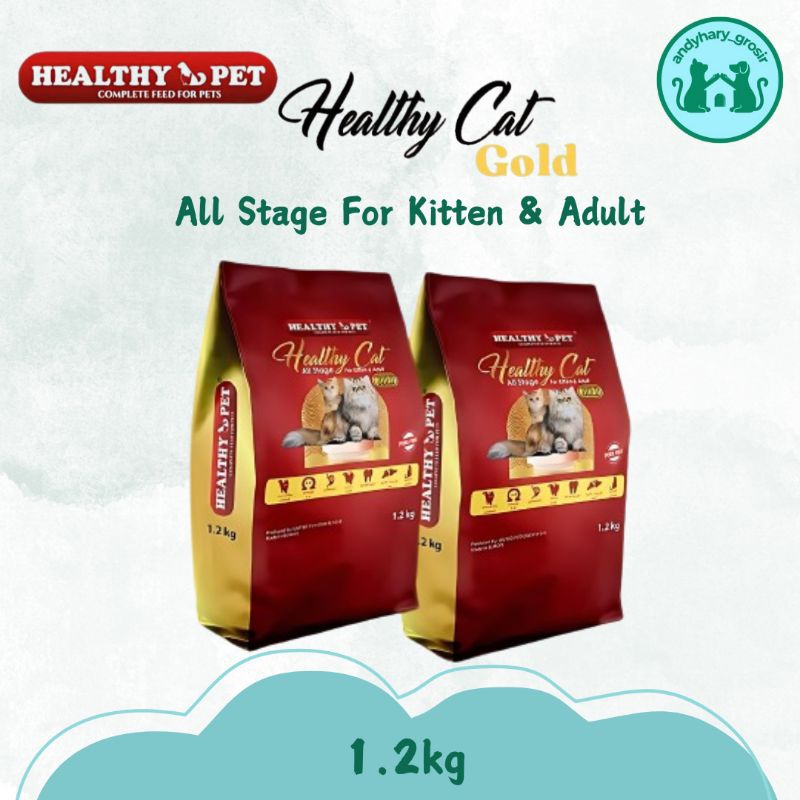 Jual Healthy Pet Gold 1.2kg Dry Food Makanan Kucing 1.2kg | Shopee ...