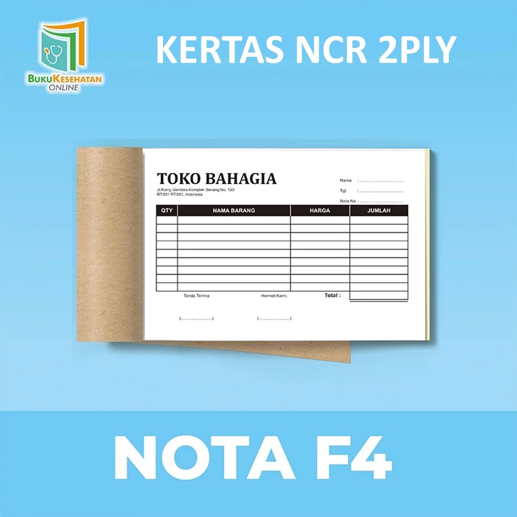 Jual Kertas NCR Rangkap 2ply | Buku Blanko Formulir - Kwitansi - Nota ...