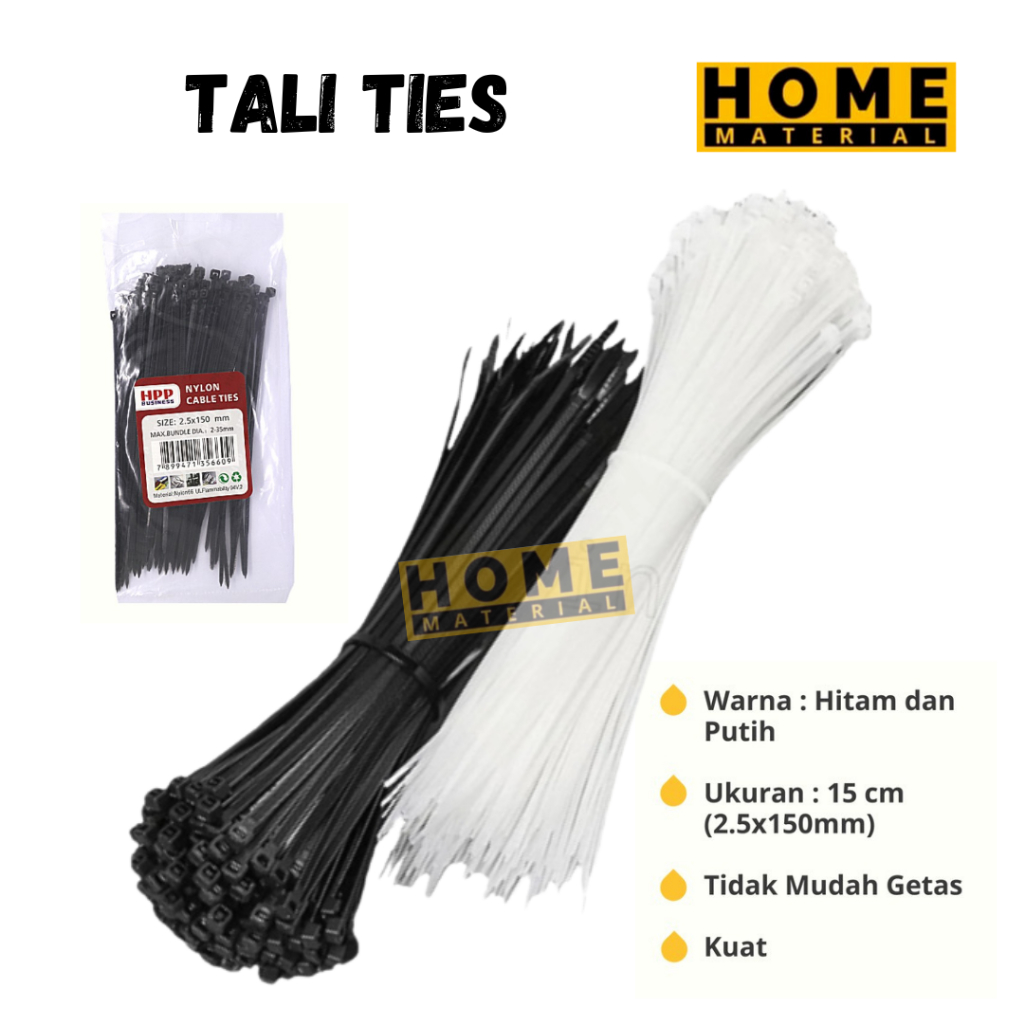 Jual KABEL TIE TIES 10 CM / Cable Ties Tie Nilon Nylon Tali Alat ...