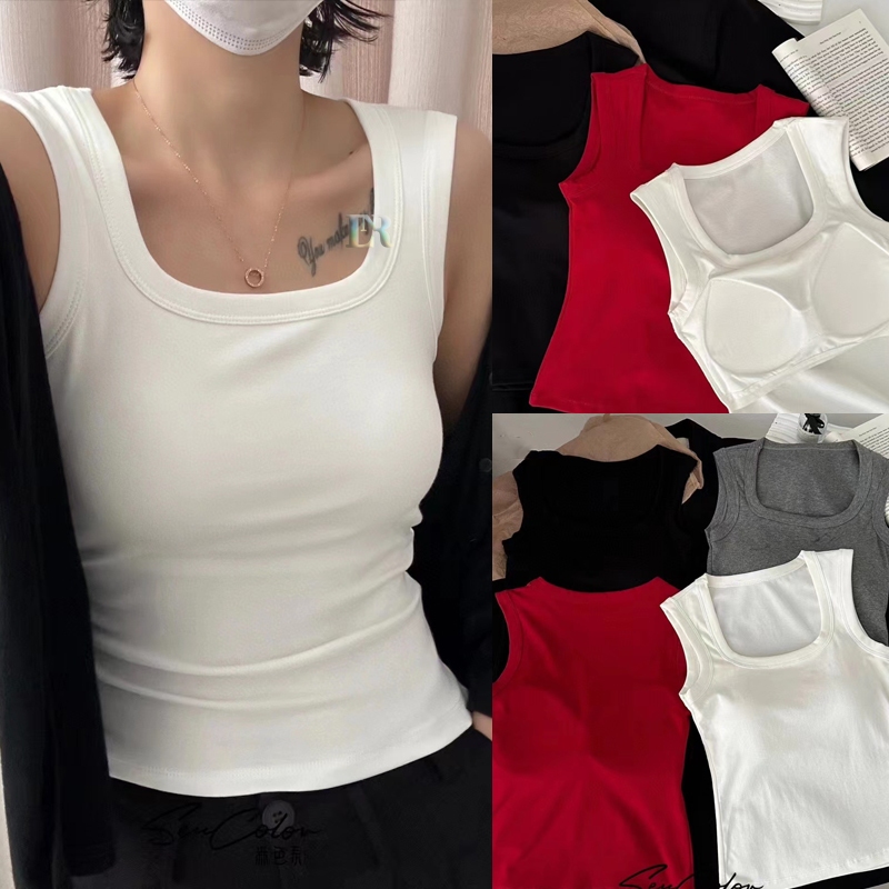 Jual LNR Shop Tanktop Bra with Cup Busa / Pad Bahan Cotton Adem Halus ...