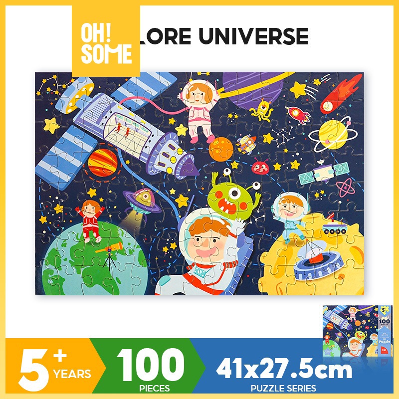Jual OHSOME -Puzzle 100 pcs Exploring the Universe Mainan Anak | Shopee ...