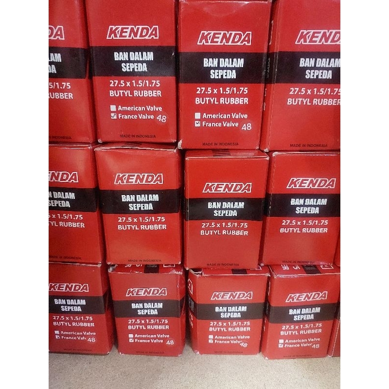 Jual ban dalam sepeda ukuran 27x1.5/1.75 FV 48mm Merk Kenda | Shopee Indonesia