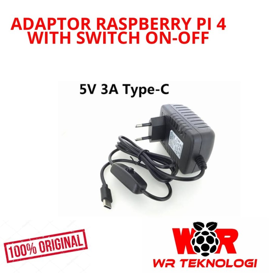 Jual Adaptor Raspberry Pi 4 5V 3A Type C | Shopee Indonesia