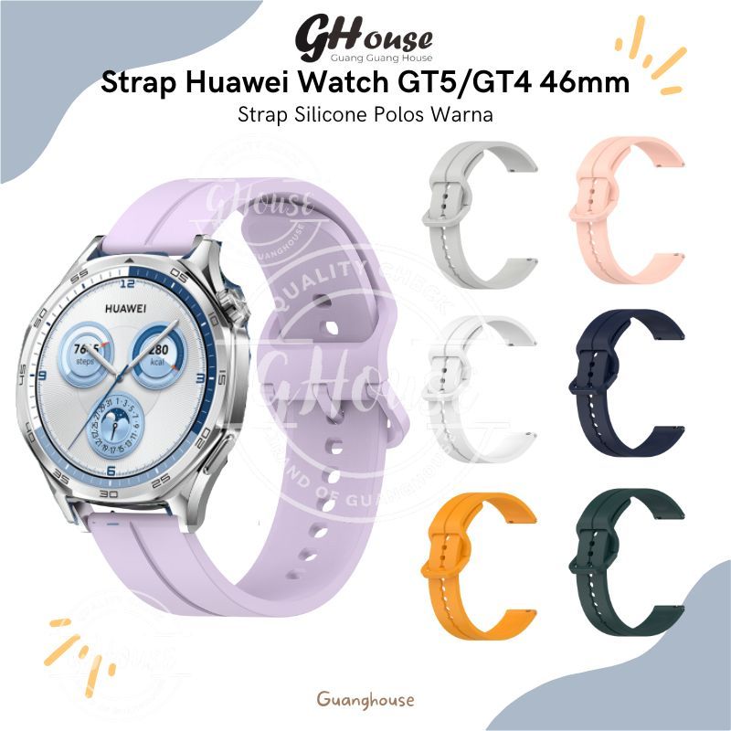 Jual Strap Huawei Watch GT 5 GT 4 46mm Polos Warna Tali Huawei Watch ...