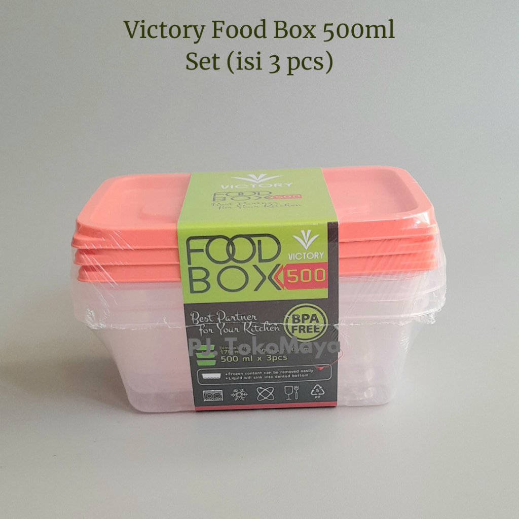 Jual Kotak Penyimpanan Makanan - Kotak Makan Victory Food Box 500 ML ...