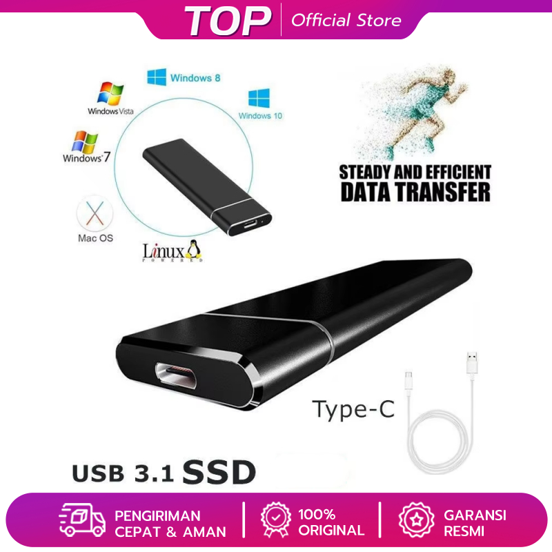 Jual 【Ready Stock COD】USB 3.1 Ssd 4TB / 30TB portable eksternal ssd ...