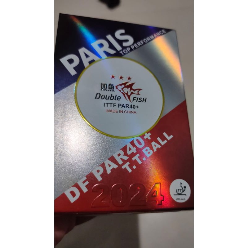 Jual Bola Pingpong Double Fish Paris 2024 Olympic PAR40+ ITTF Original | Shopee Indonesia
