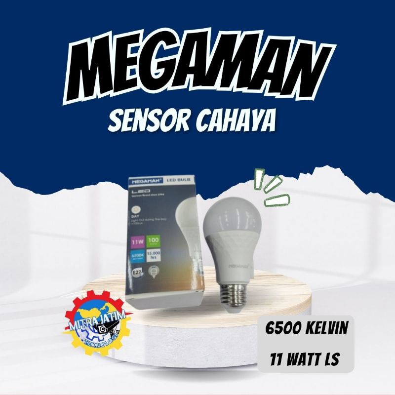 Jual Lampu Megaman LED Sensor Cahaya Otomatis Nyala Mati 9W dan 11W ...