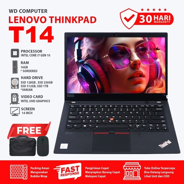 Jual [WDKOMPUTER] Lenovo Thinkpad T14 G1 Core I7 Gen 10 Ram 32 Gb Ssd ...