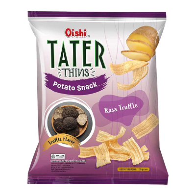 Jual Oishi Tater Thins Potato Snack Rasa Truffle 100 gr | Shopee Indonesia