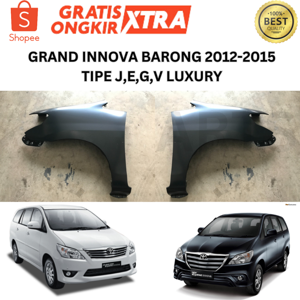 Jual FENDER SPAKBOR TOYOTA GRAND INNOVA BARONG 2011 2012 2013 2014 2015 ...