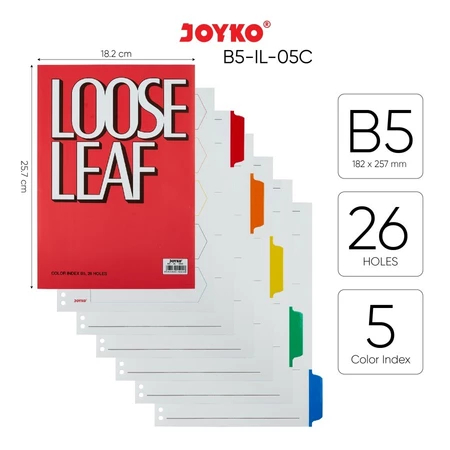 Jual JOYKO Pembatas File / Pembatas Binder B5 Loose Leaf Kertas binder ...