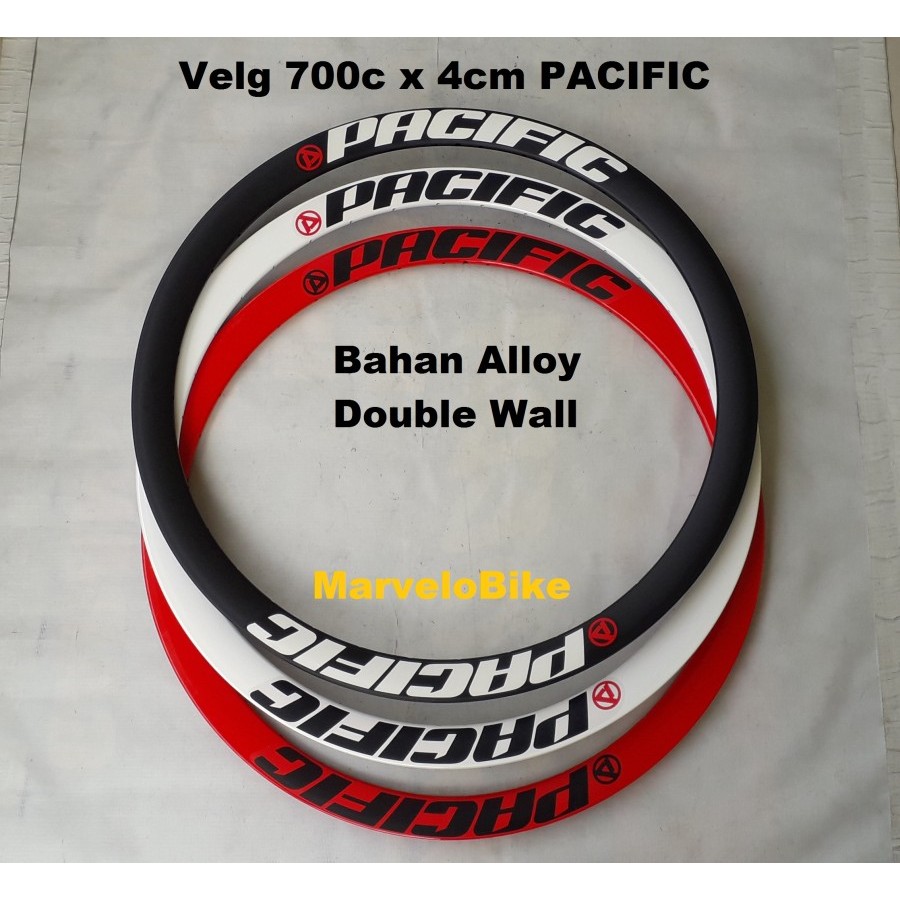 Jual Rims Velg Sepeda Fixie RoadBike 700c x 4cm Alloy 36 Hole Pacific ...
