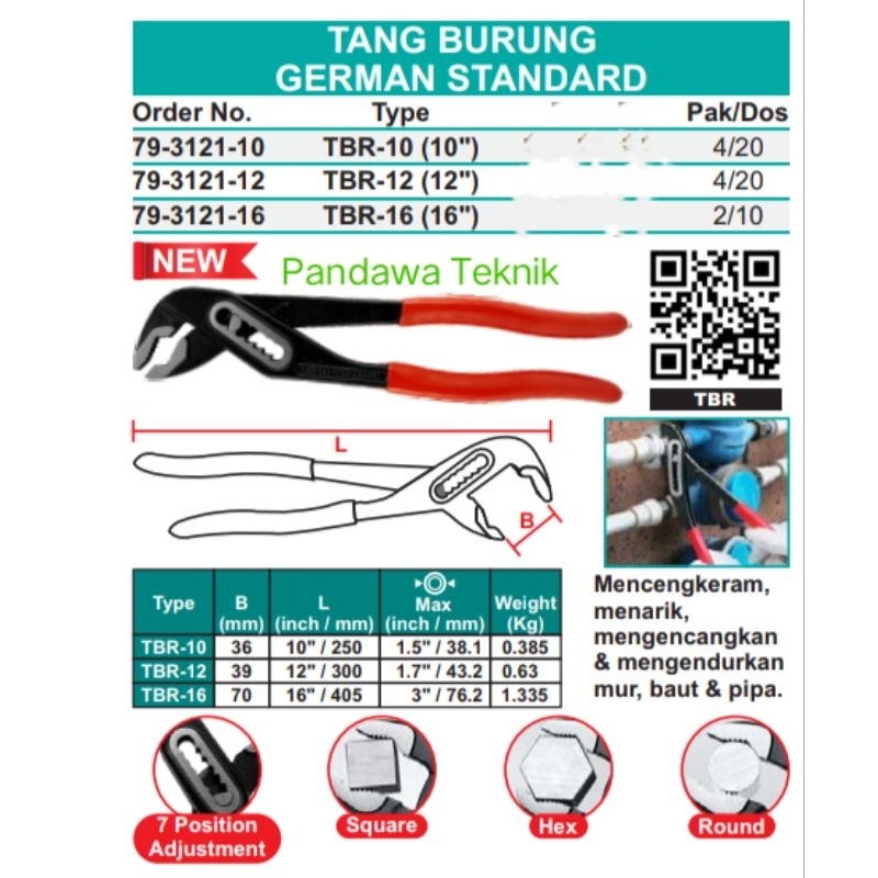 Jual Tang burung /kunci pipa /tang pipa air wipro | Shopee Indonesia