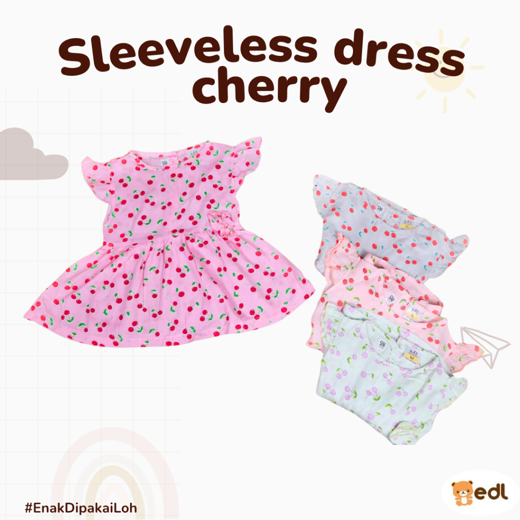 Jual EDL Sleeveless dress baby kids perempuan usia 0-4tahun | Shopee ...