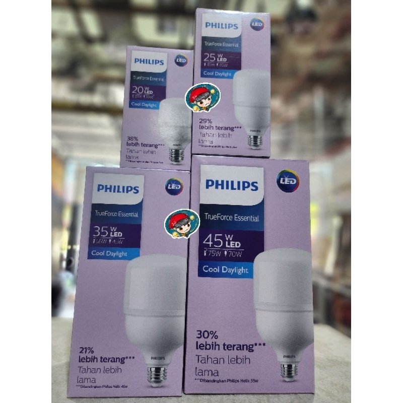 Jual Lampu LED Philips Kapsul TrueForce Essential 20W 25W 35W 45W Cool Daylight | Shopee Indonesia