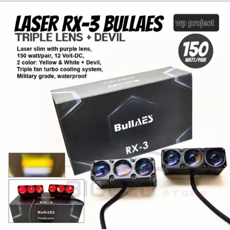 Jual Aes RX3 BULLAES mini Laser Triple Lensa Rx 3 AES | Shopee Indonesia