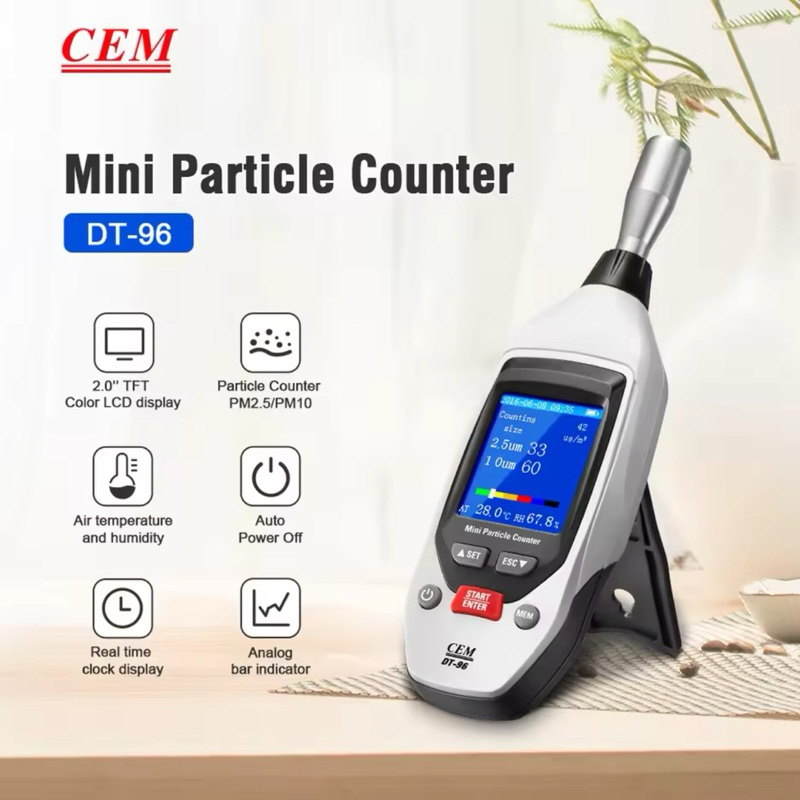 Jual Particle Counter CEM DT-96 Dust Monitor PM2.5 PM10 DT96 Tester ...