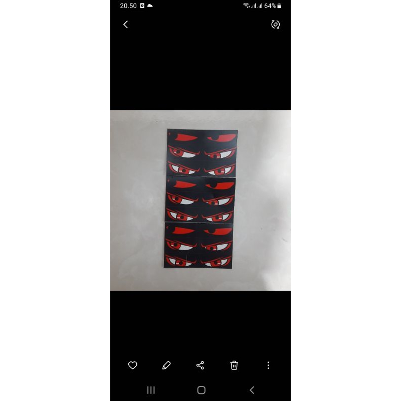 Jual 9 gambar mata / 3 pasang Stiker / sticker untuk Miniatur bus bis ...